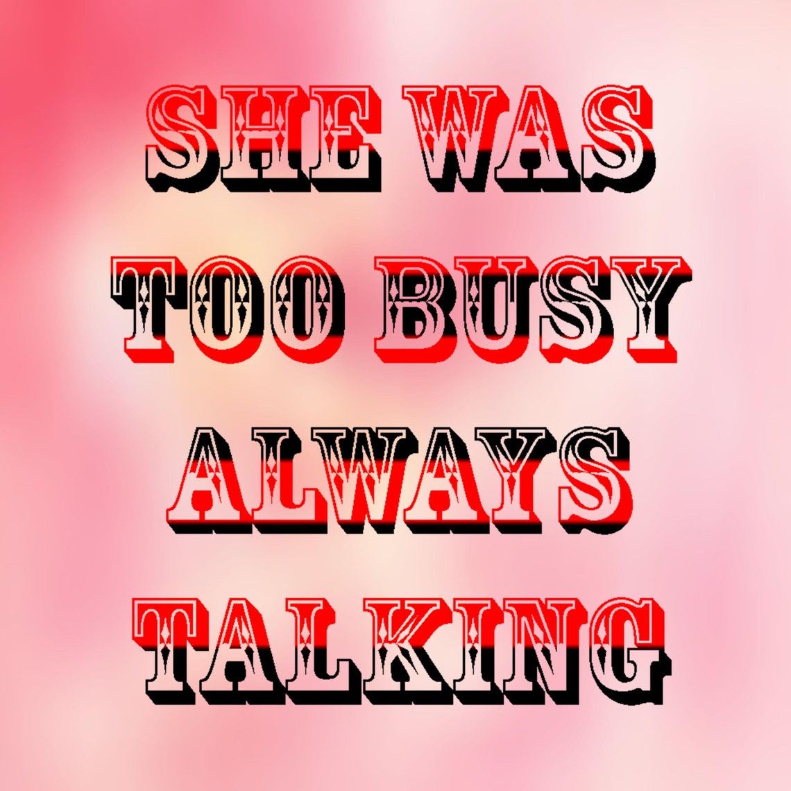 She was too busy always talking | Etsy