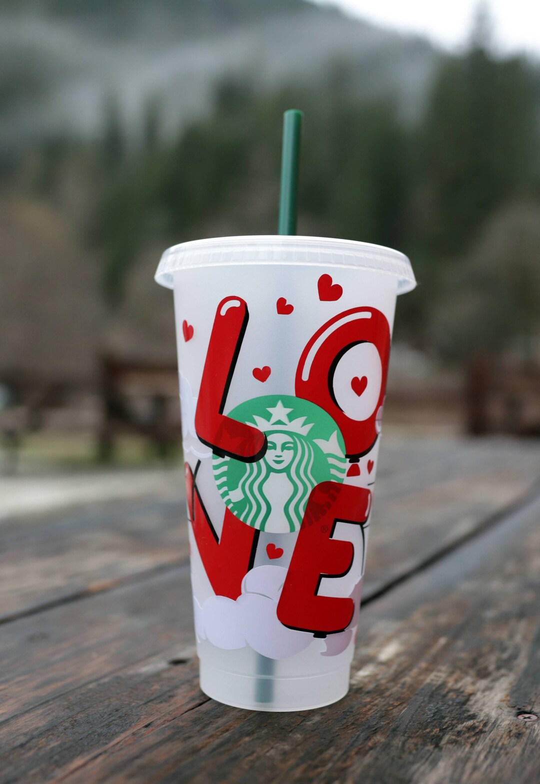 Valentine's Day Starbucks Cup Custom Reusable Venti 24 Oz Frosted Iced ...