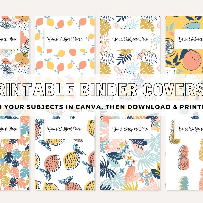 Binder Covers Printable - Etsy