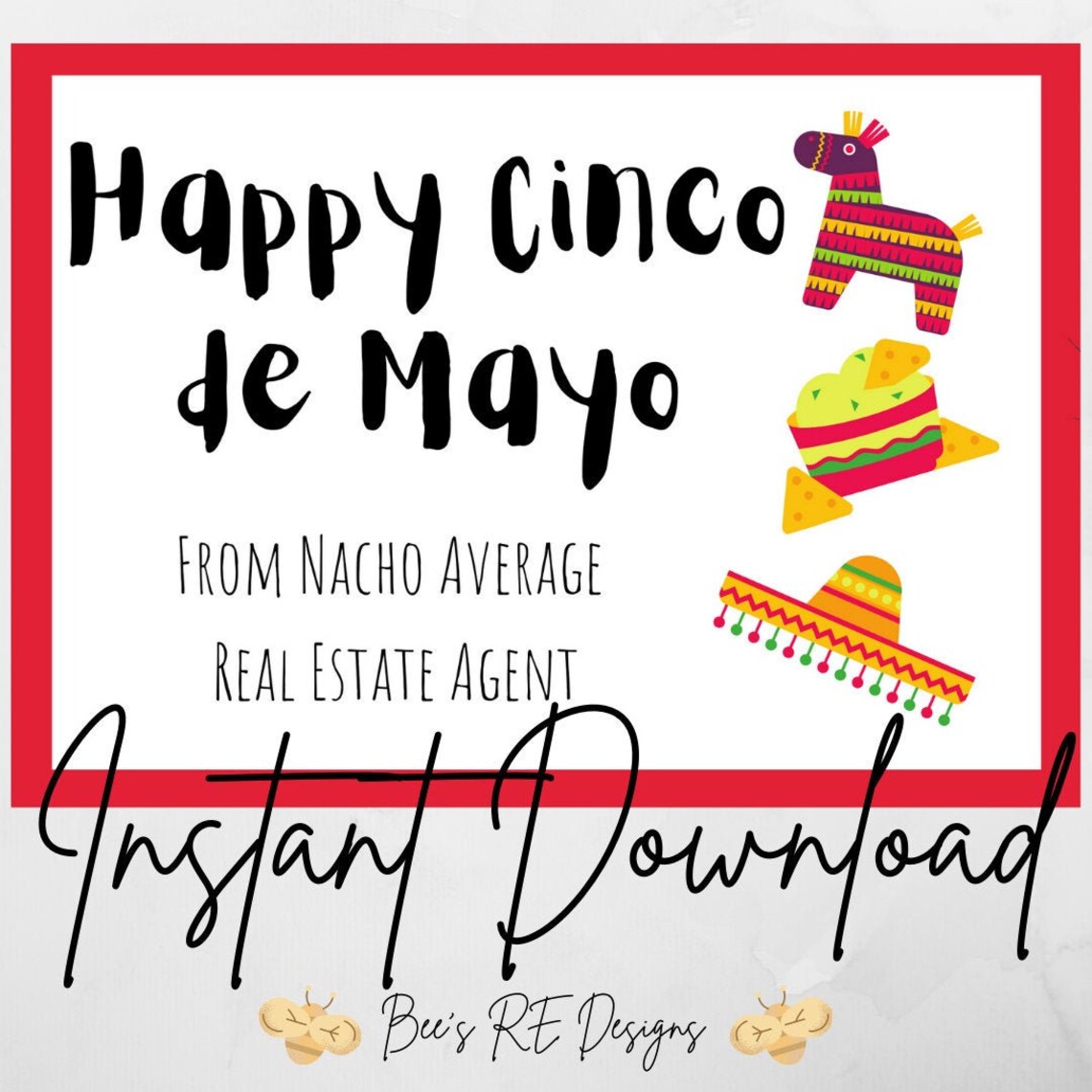 Cinco De Mayo Pop-by Tag - Digital Download - Realtor Marketing - Etsy