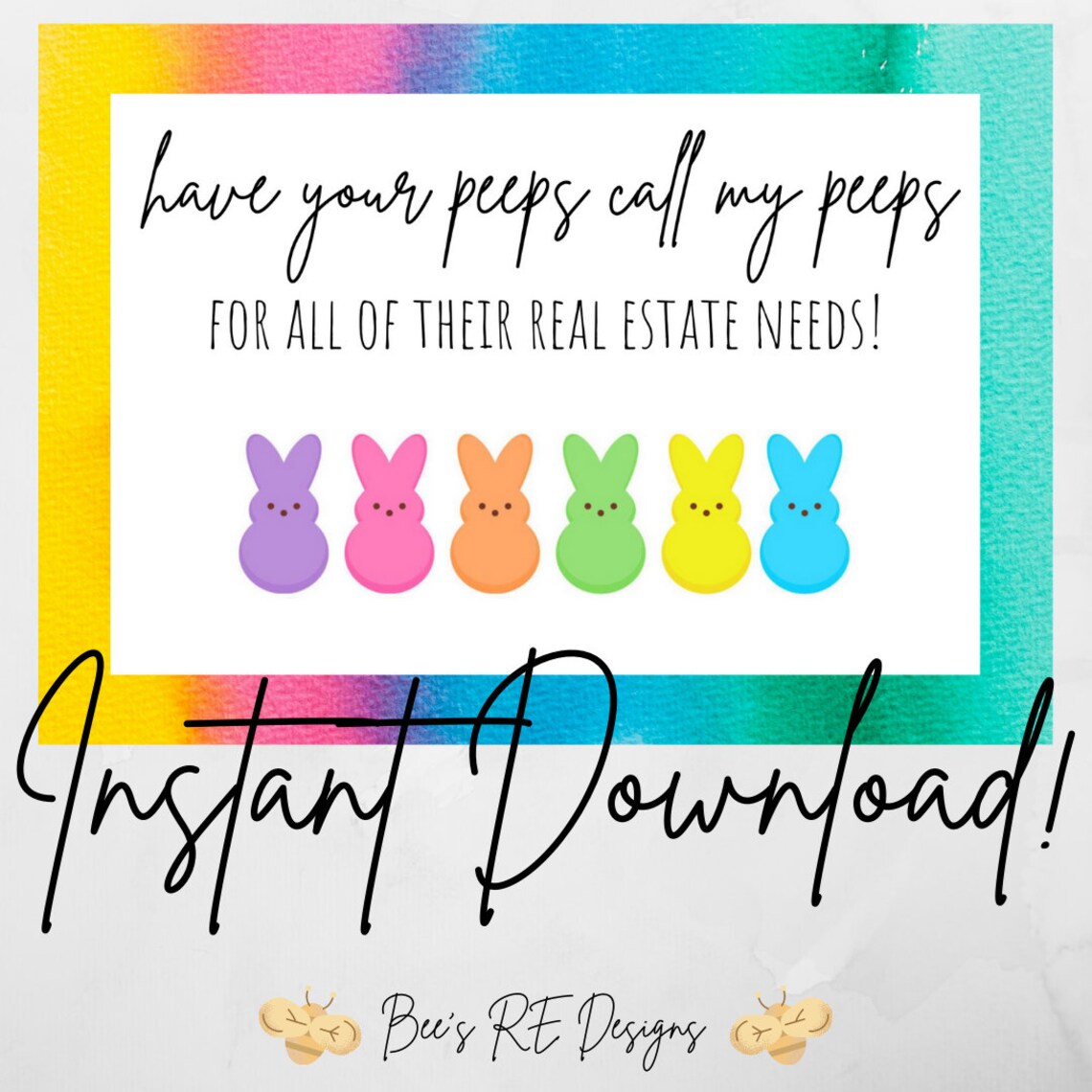 Peeps Pop-by Tag Bundle - Digital Download - Realtor Marketing - Etsy