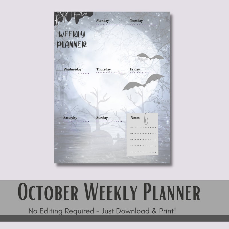 October Calendar - Etsy