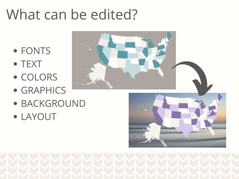 Editable Travel Map of United States - Edit and Download in Canva! Add ...