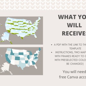 Editable Travel Map of United States - Edit and Download in Canva! Add ...