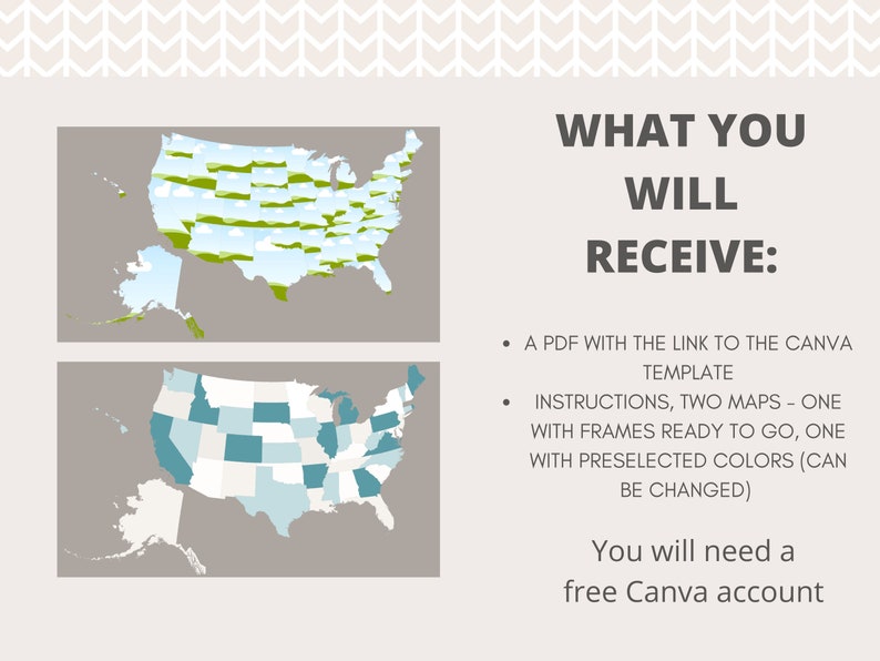 Editable Travel Map of United States - Edit and Download in Canva! Add ...