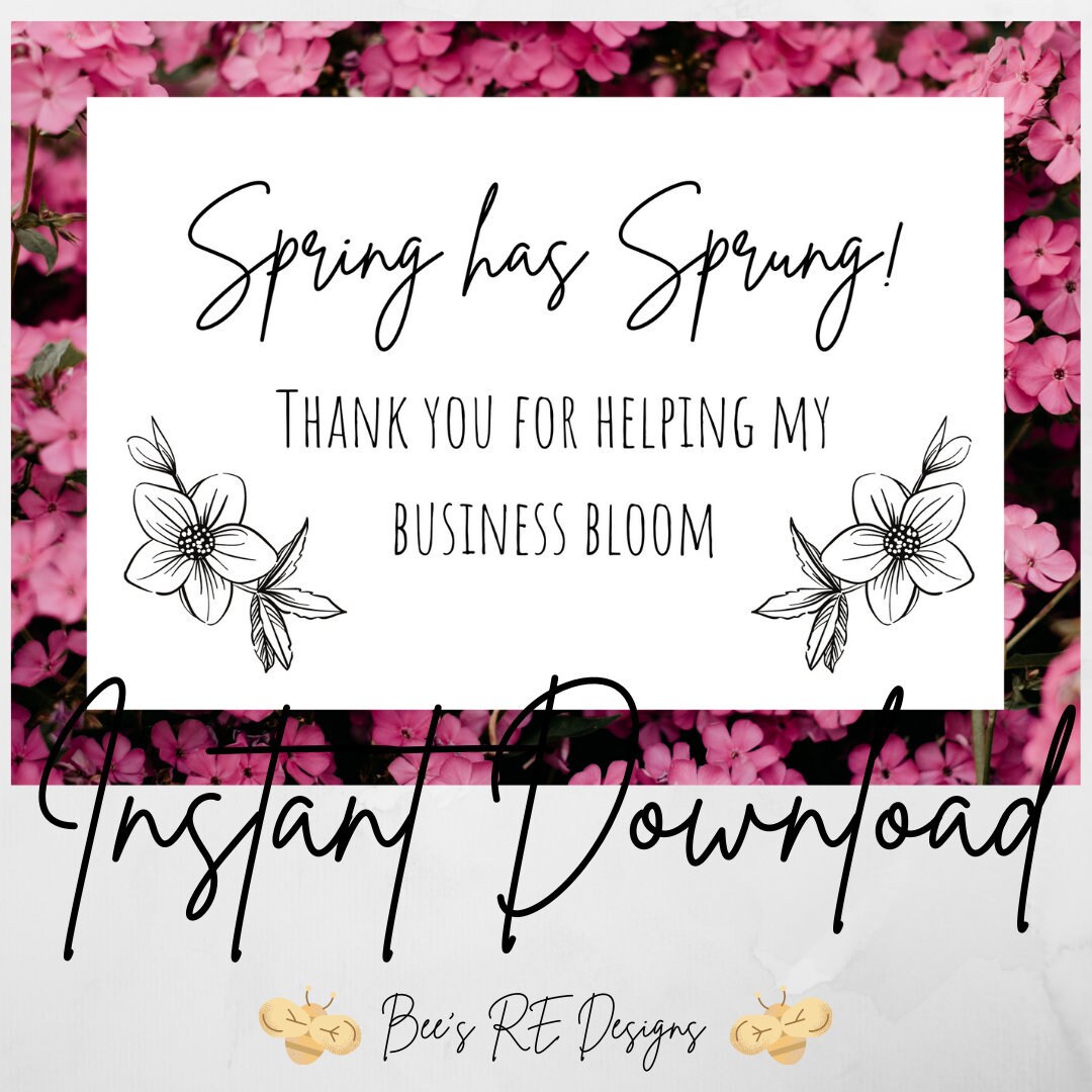 Spring Pop-by Tag - Digital Download - Business Marketing - Realtor ...
