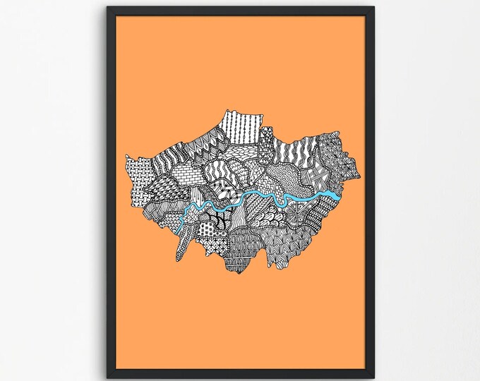Map of London Boroughs Districts Coloured Geography Learning ...