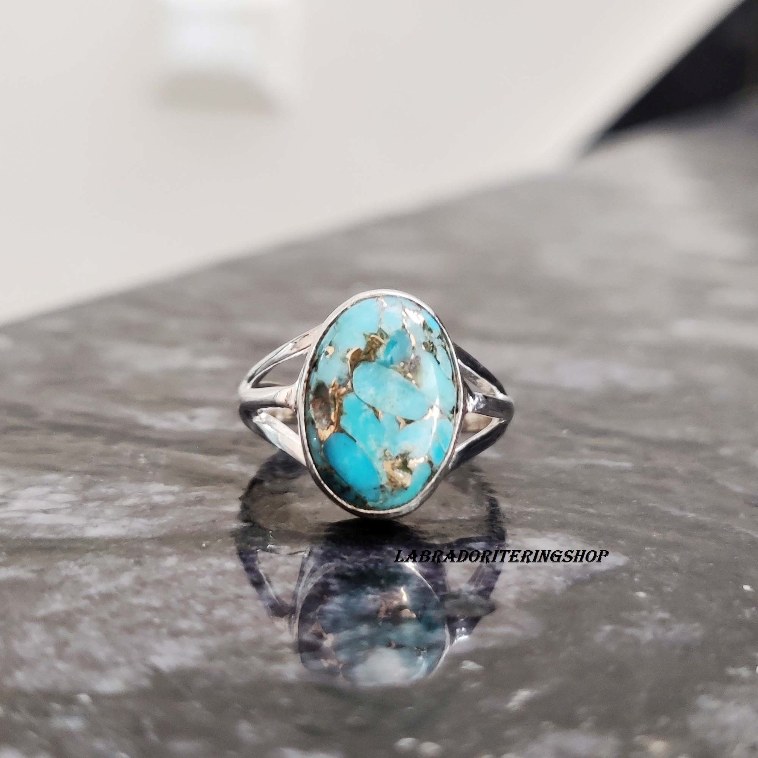 Copper turquoise ring store
