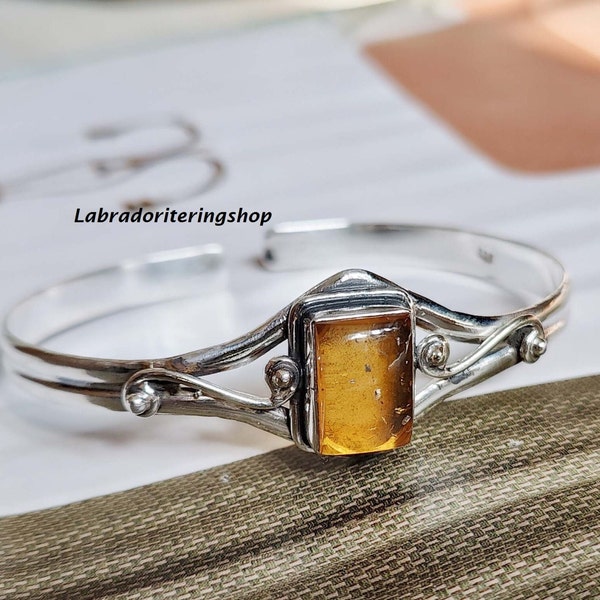 Amber Bangle - Etsy