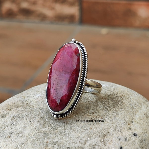 Raw Ruby Ring - Etsy