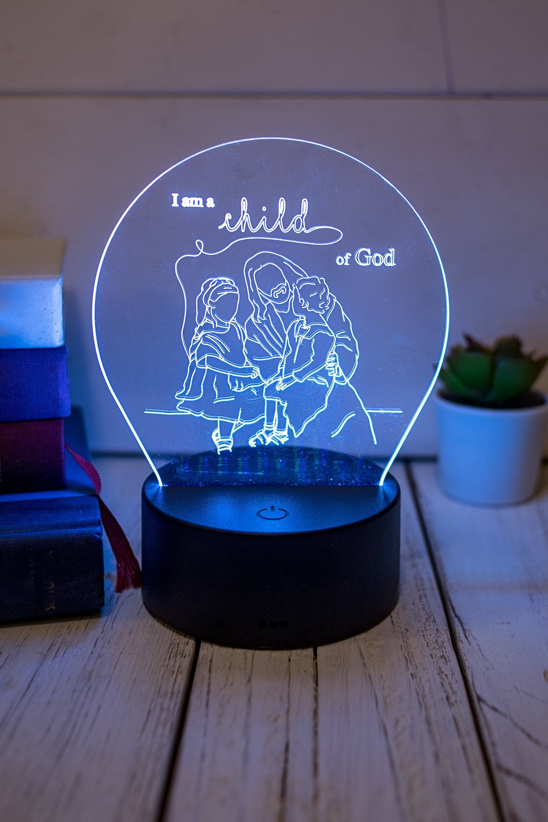 Scenes of Christ Night Light, Laser Engraved Clear Acrylic Panel With ...