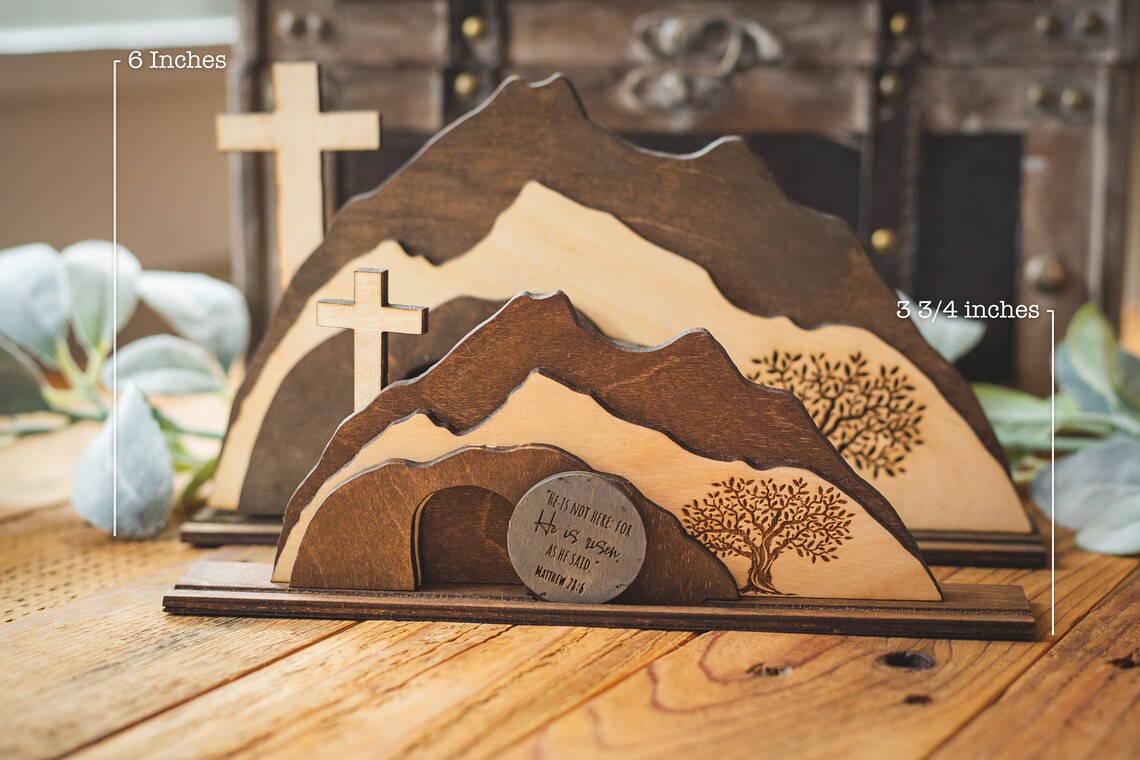 Empty Tomb he is Risen Decoration With Cross and - Etsy