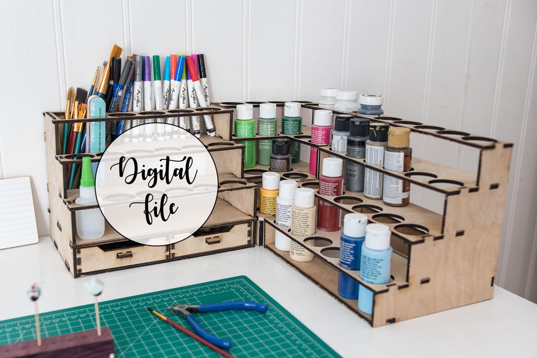 DIGITAL FILE (personal Use Only) Modular Paint Rack Hobby Organizer ...