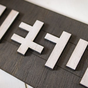 Hidden Jesus Wood Plaque, Minimalist Jesus Word Art, Laser Cut ...