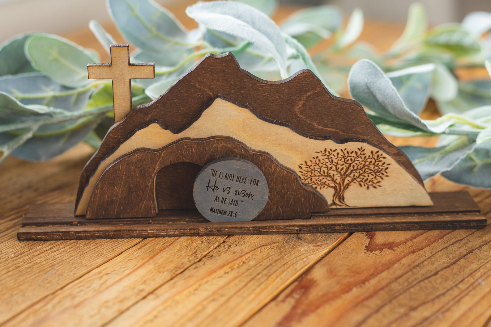 Empty Tomb he is Risen Decoration With Cross and - Etsy