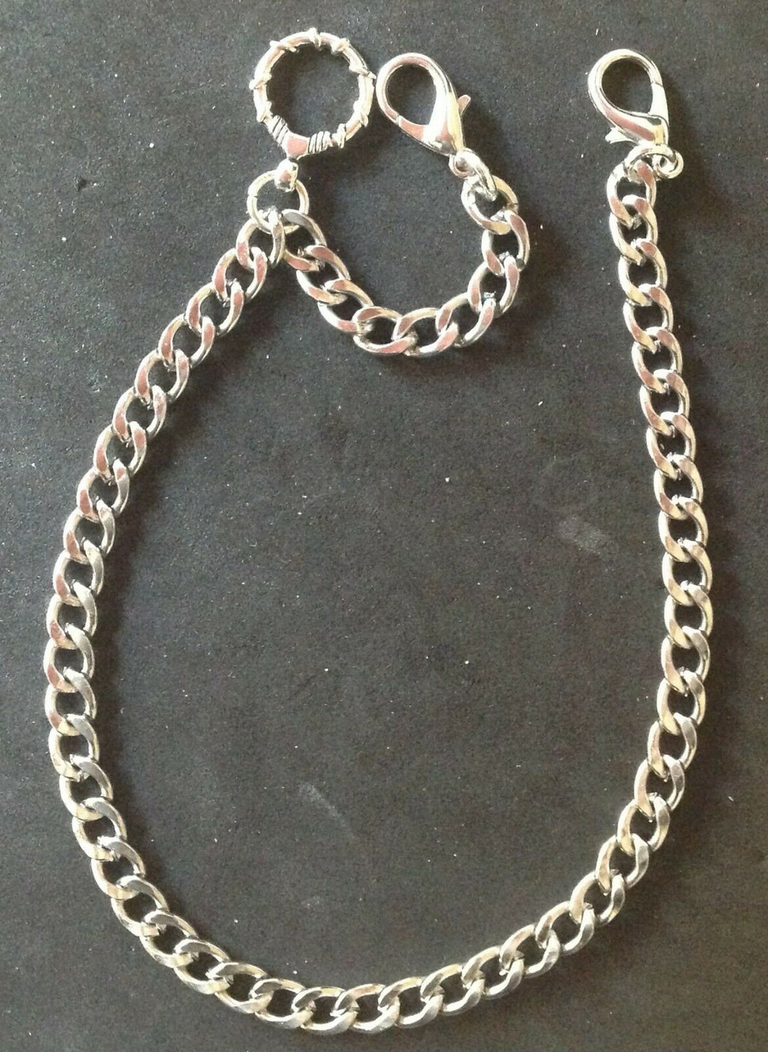 Albert Pocket Watch Chain With Clasp for Trouser Belt Loop,silver ...