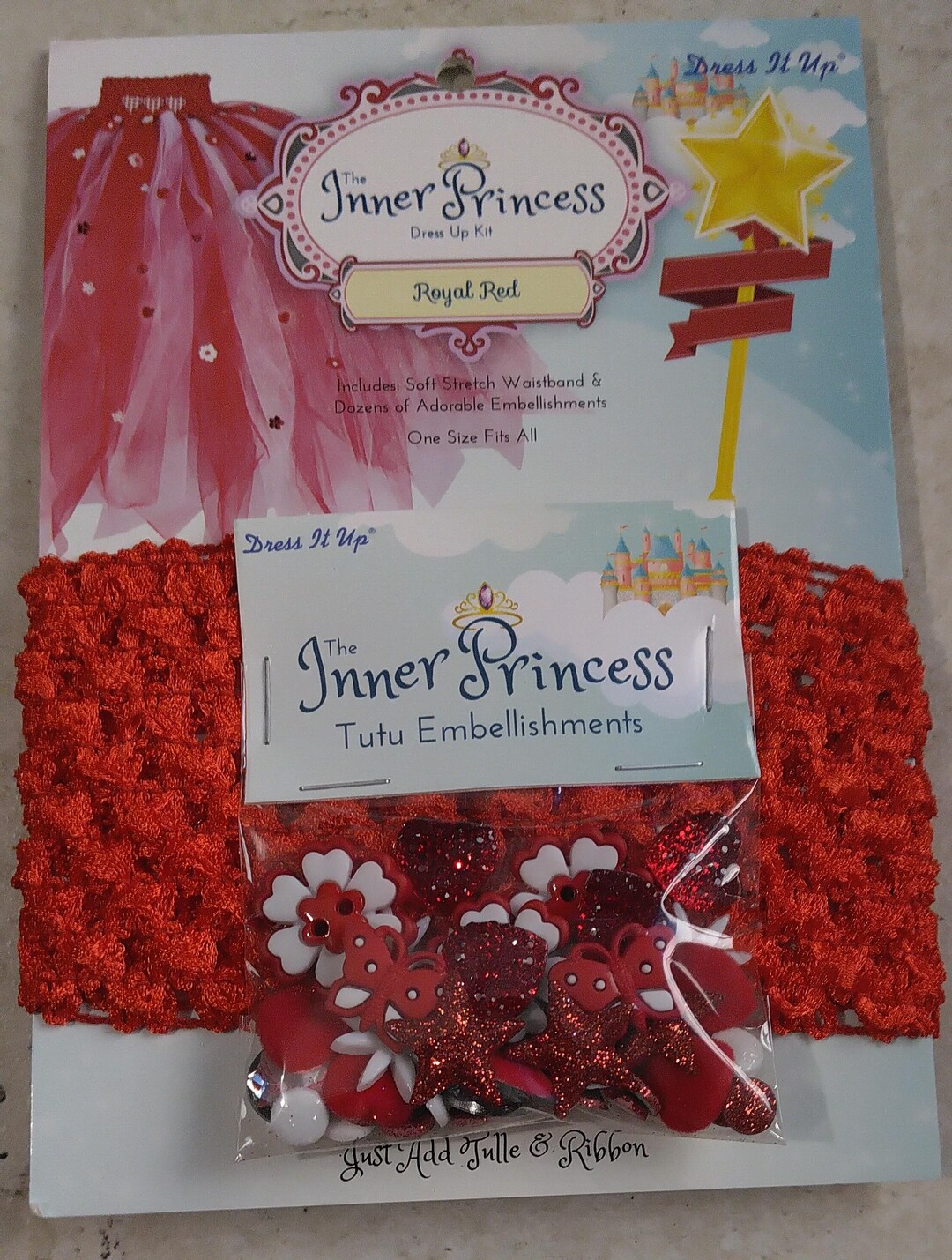 Dress It up Inner Princess Royal Red Tutu Kit With Embellishments - Etsy