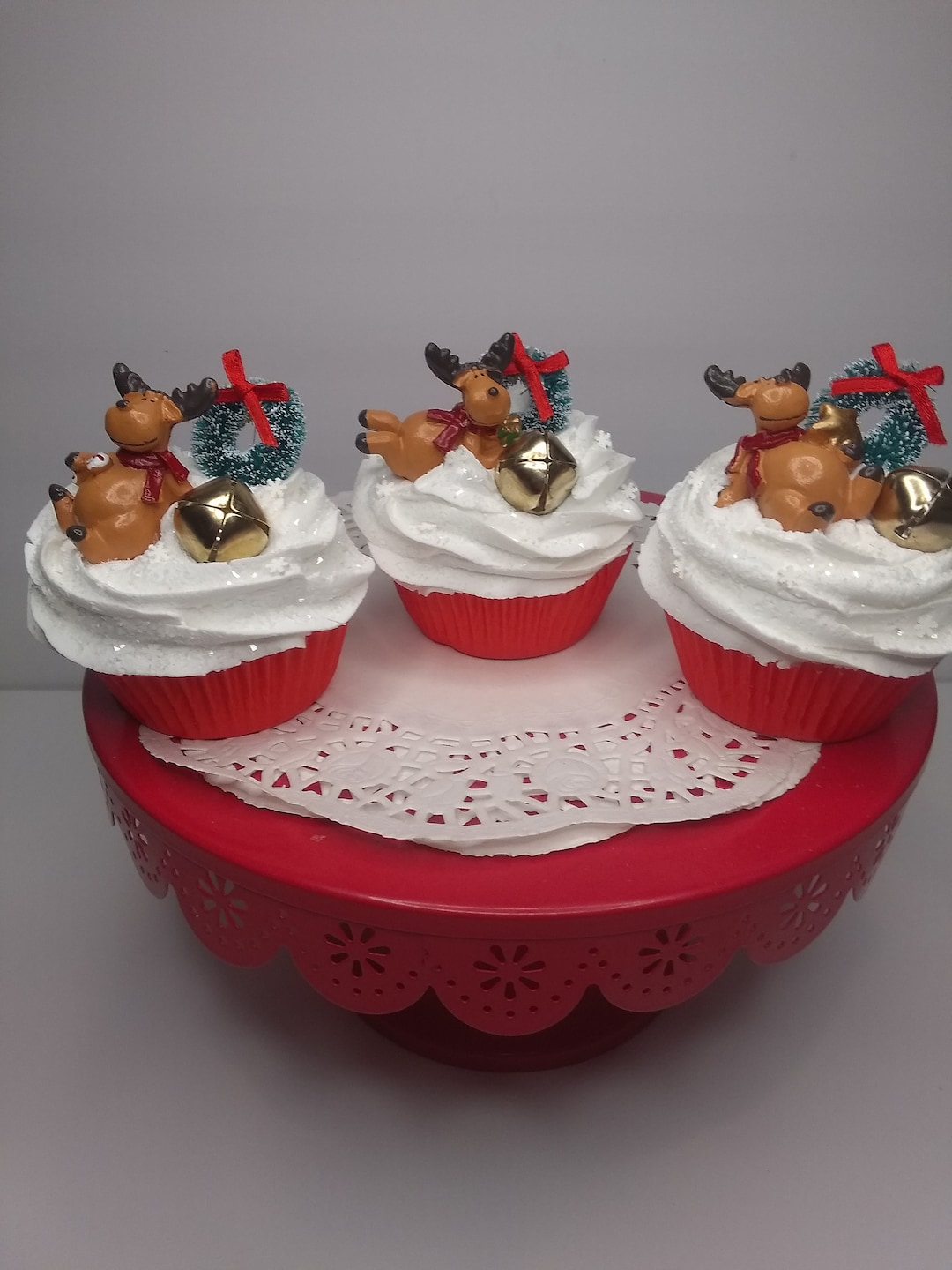 Fake Holiday Reindeer Cupcakes - Etsy
