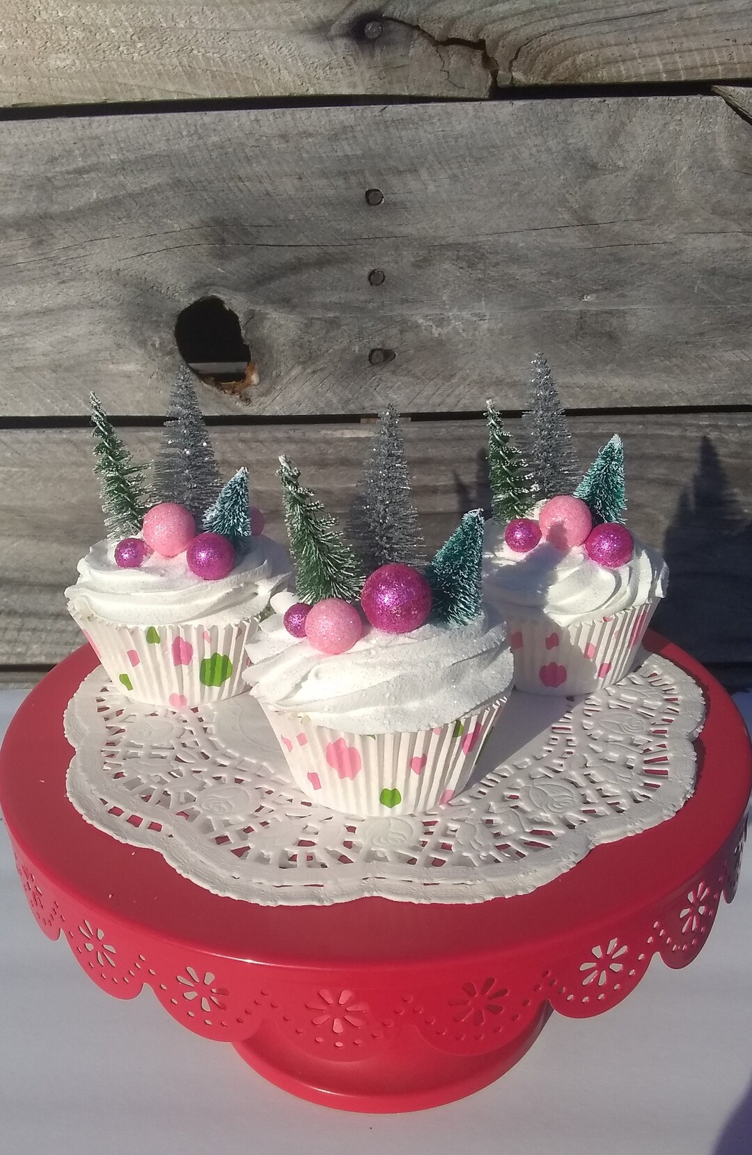 Fake Candyland Pink Glam Christmas Cupcakes - Etsy