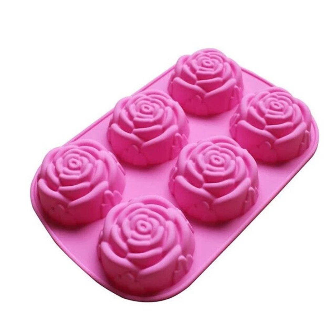 Silicone 6 Cavity Rose Mold - Etsy