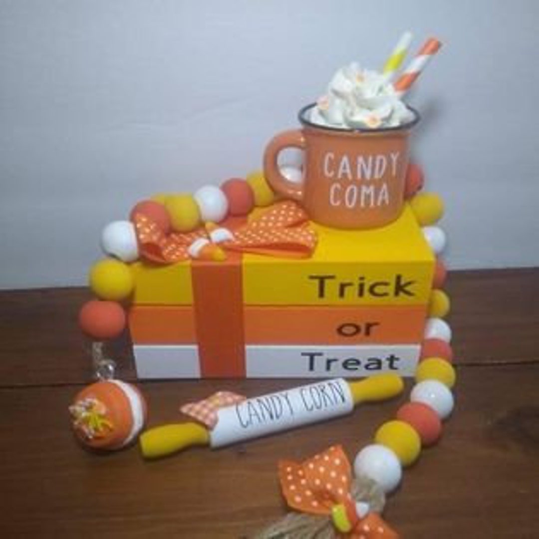 Candy Corn Tier Tray Decor - Etsy