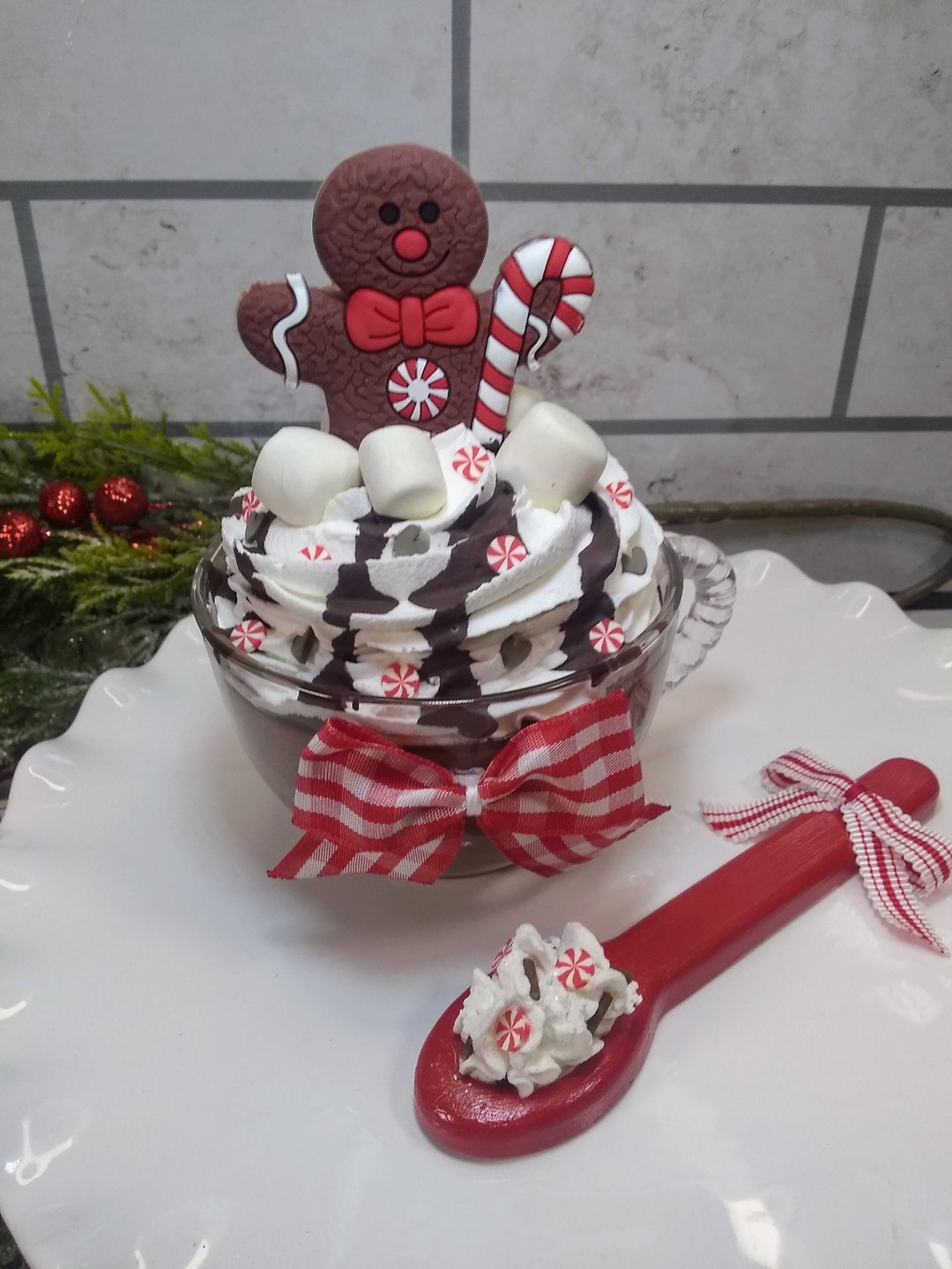 Faux Gingerbread Peppermint Hot Chocolate Cocoa - Etsy