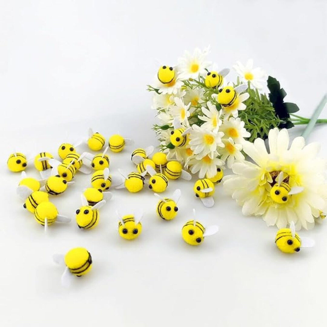 Handmade Felt Bee Embellishments: Craft Supplies (set of 2) - Etsy
