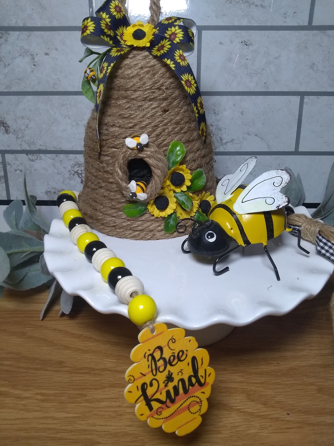 Bee Themed Wood Bead Garland - Etsy