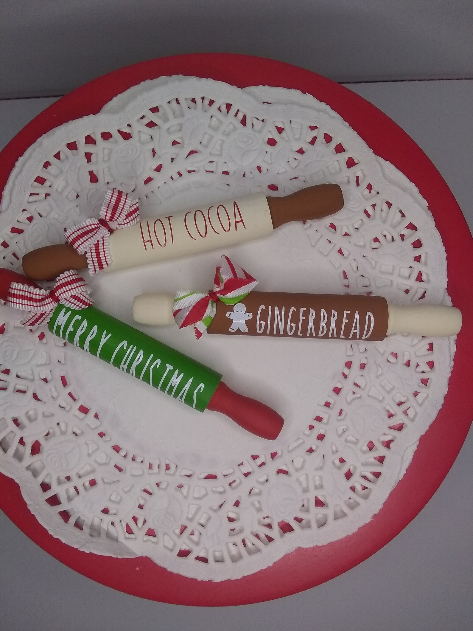 Mini Christmas Holiday Rolling Pins for Tier Tray - Etsy