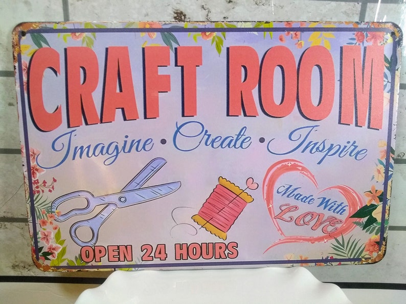 Metal Craft Room Sign - Etsy
