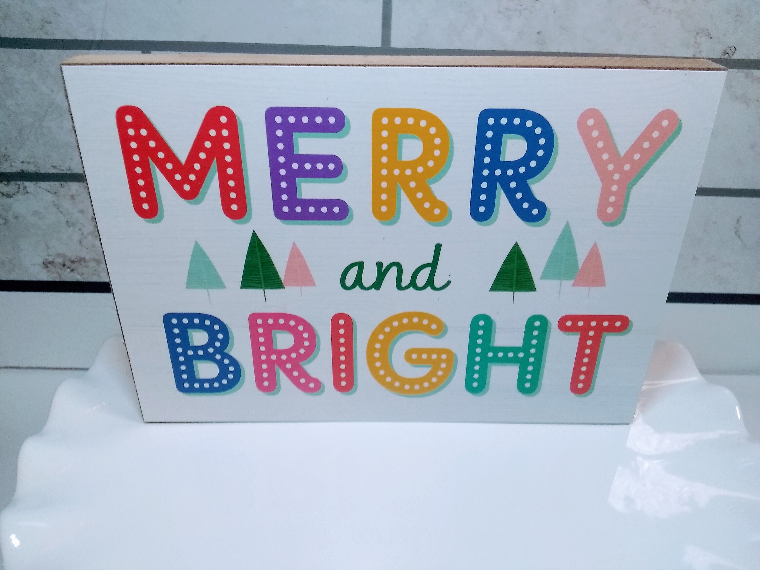 Merry and Bright Christmas Tray Decor - Etsy
