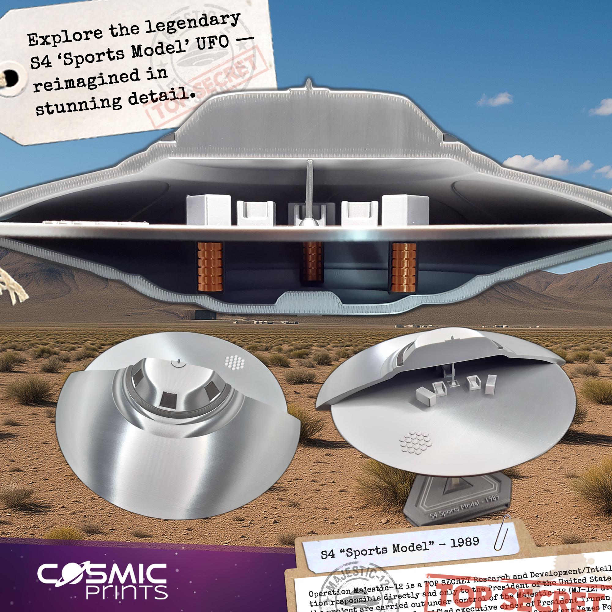 Bob Lazar UFO Model With Stand – S4 Sports Model Cutaway | Project ...