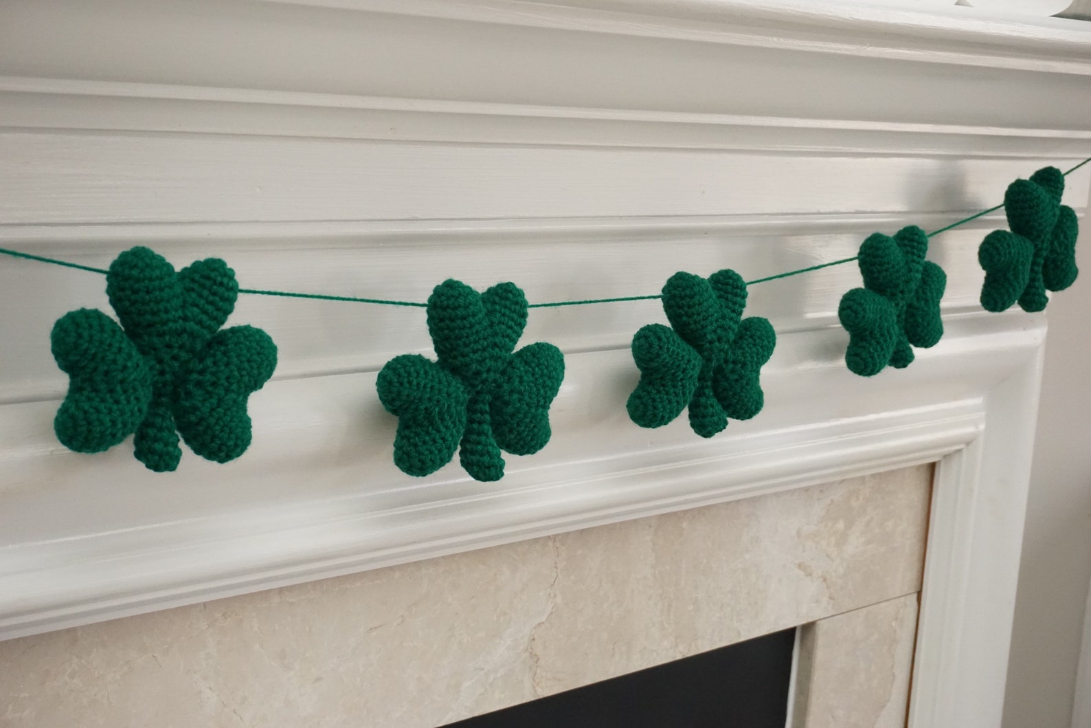 Shamrock Garland St Patrick Garland Crochet Garland - Etsy