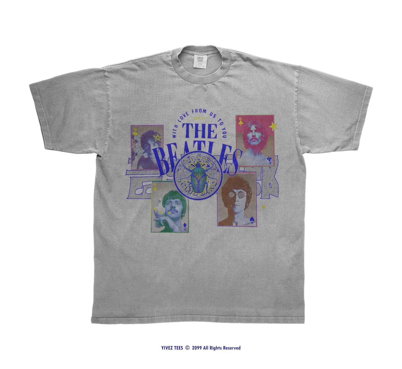 The Beatles T-shirt | Vintage 60s Rock Band Tee | Psychedelic Retro ...