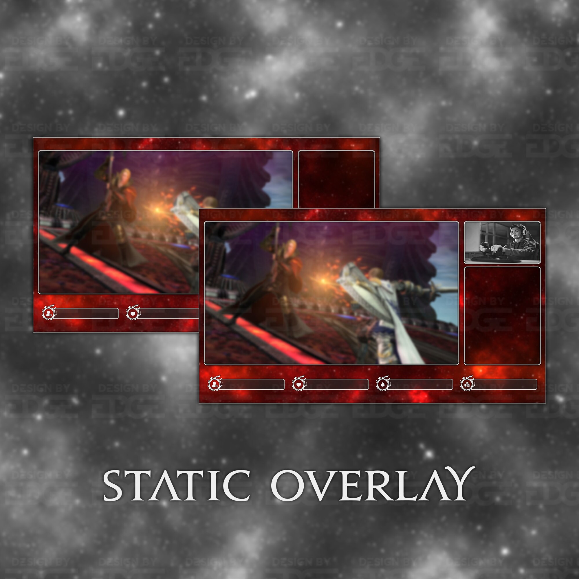 Twitch Overlay Package STATIC FFXIV DPS melee Stream Starting / Brb ...