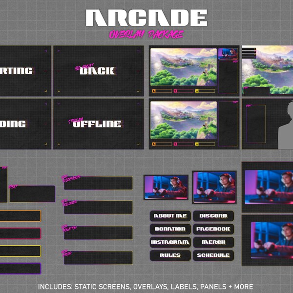 Arcade Twitch Overlay - Etsy