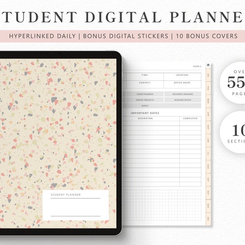 Student Digital Planner College School Ipad Planner Academic | Etsy