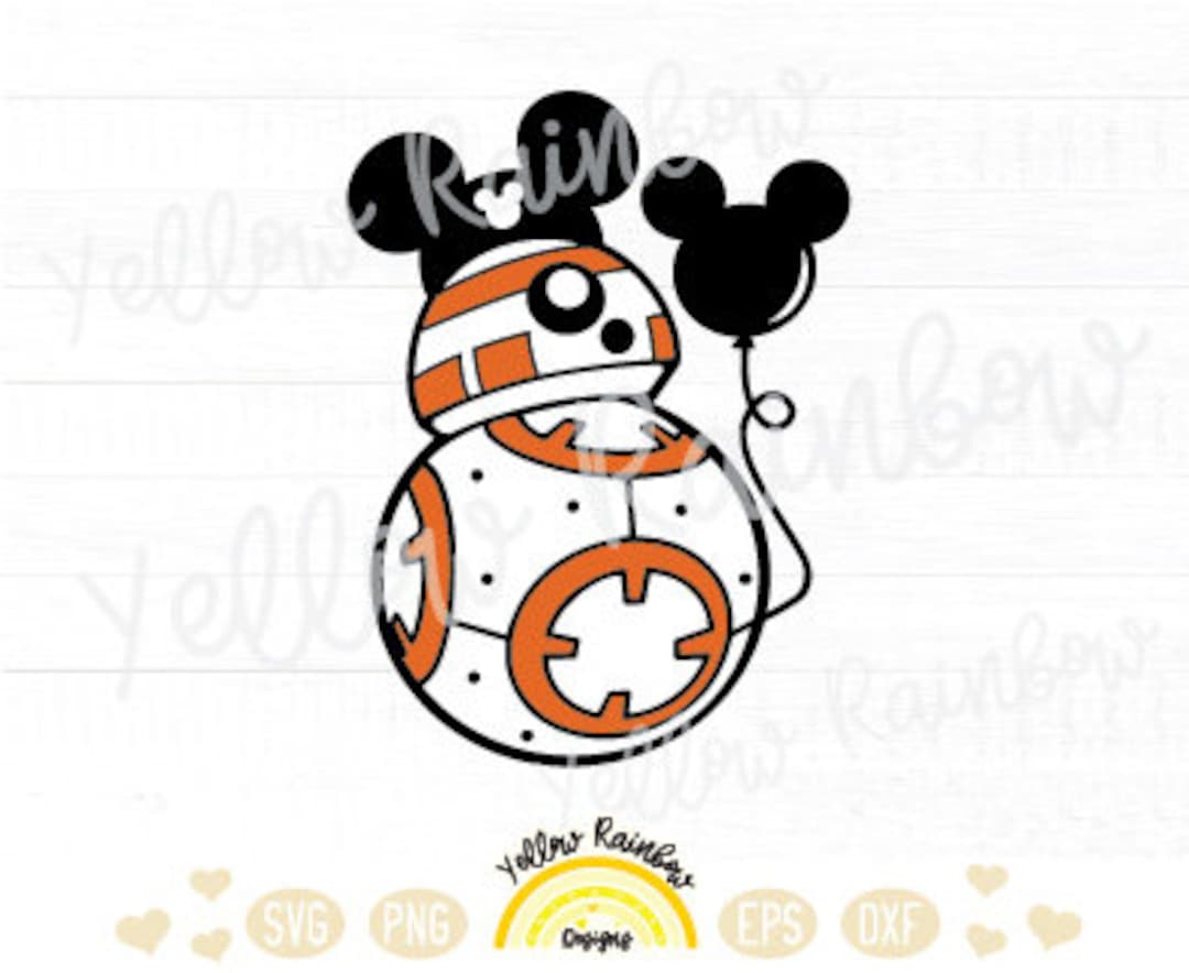 BB8 Ears and Mouse Balloon SVG Star Wars SVG Mouse Ears SVG - Etsy