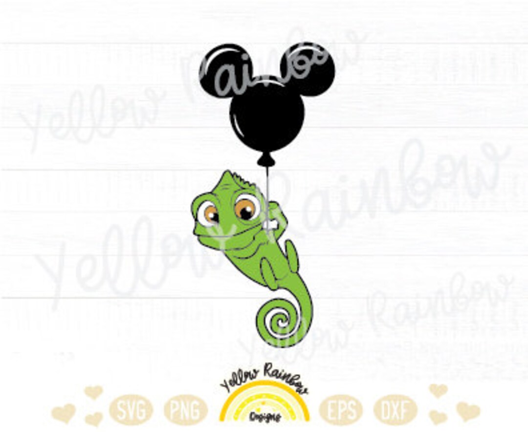 Pascal the Chameleon SVG File, Mouse Balloon Svg Cutting File, Svg for ...