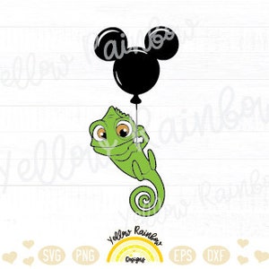 Pascal the Chameleon SVG File, Mouse Balloon Svg Cutting File, Svg for ...