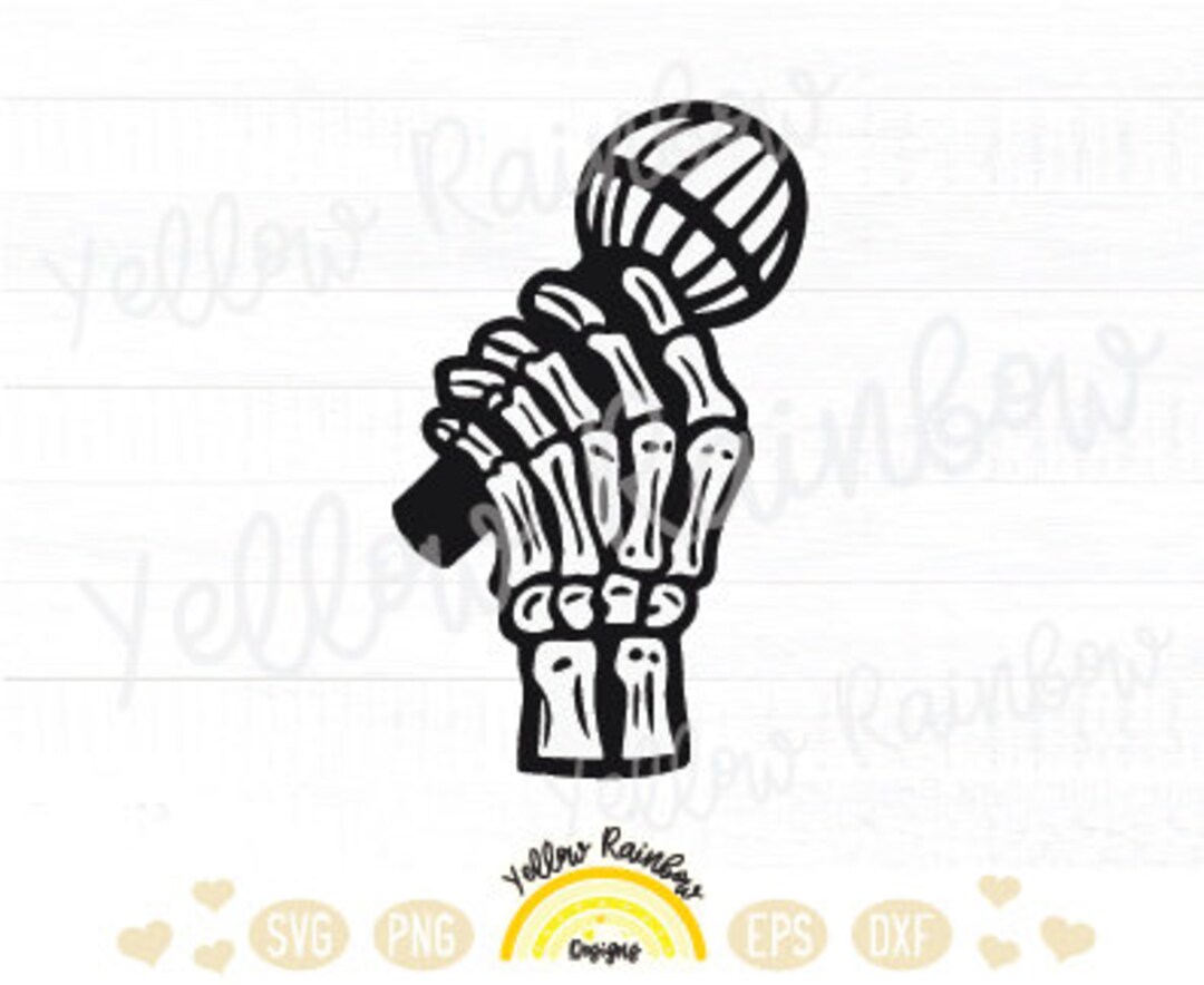 Skeleton Hand Svg, Skeleton Holding a Microphone Svg, Rock & Roll ...