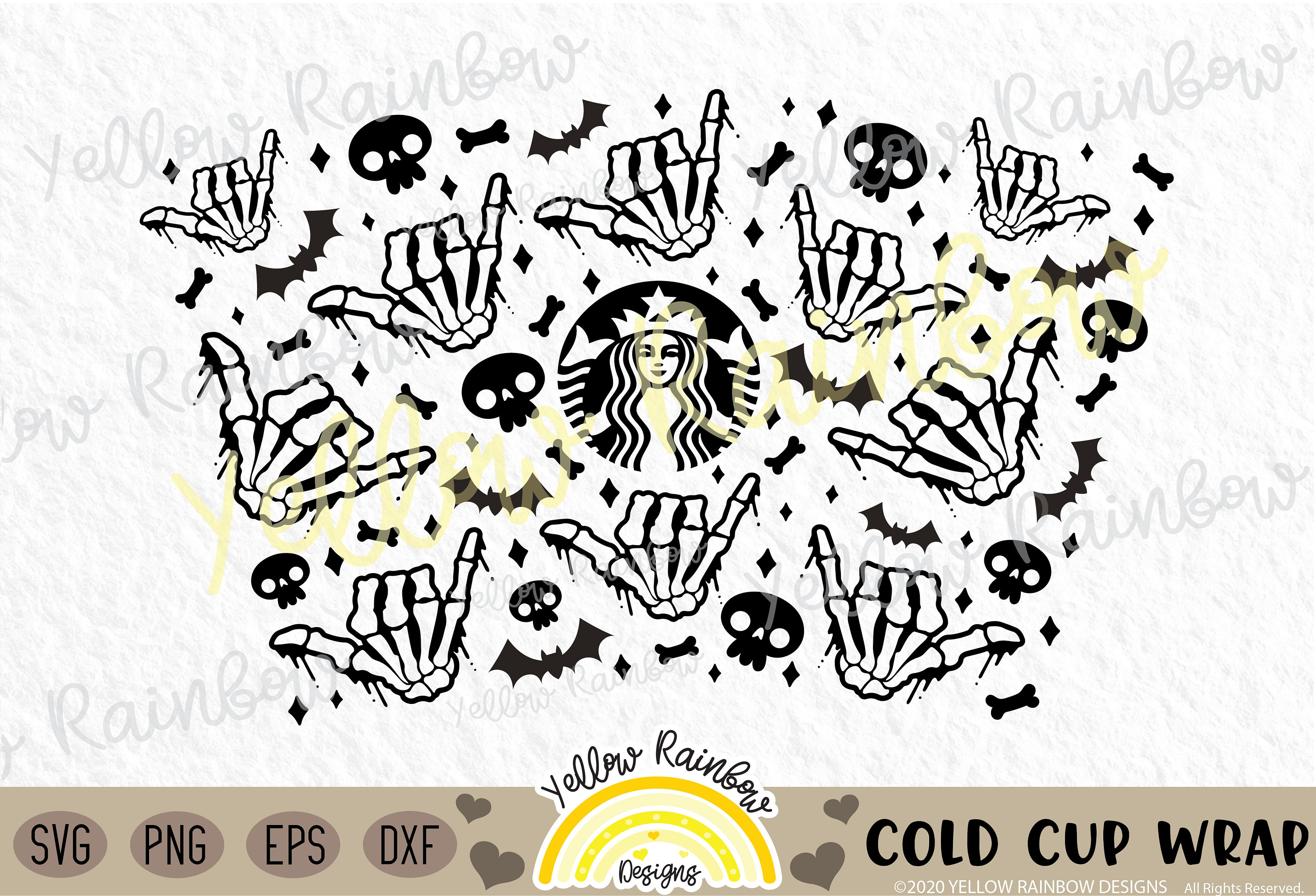 Skeleton Hand Full Wrap for SVG Funny Halloween Svg Ghost - Etsy