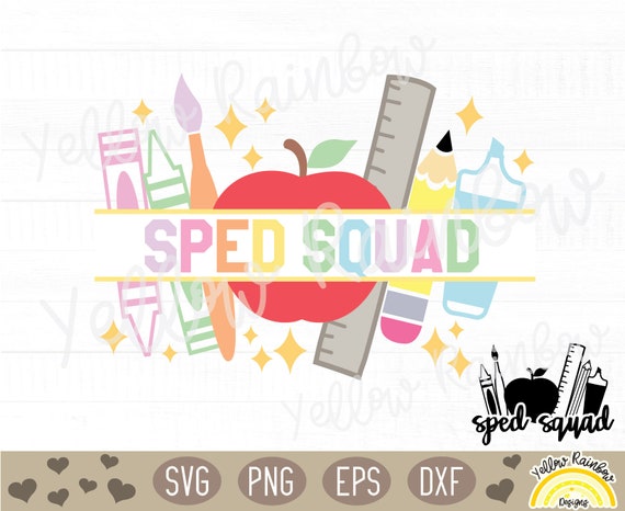 Sped Squad SVG File Special Education SVG for Silhouette - Etsy