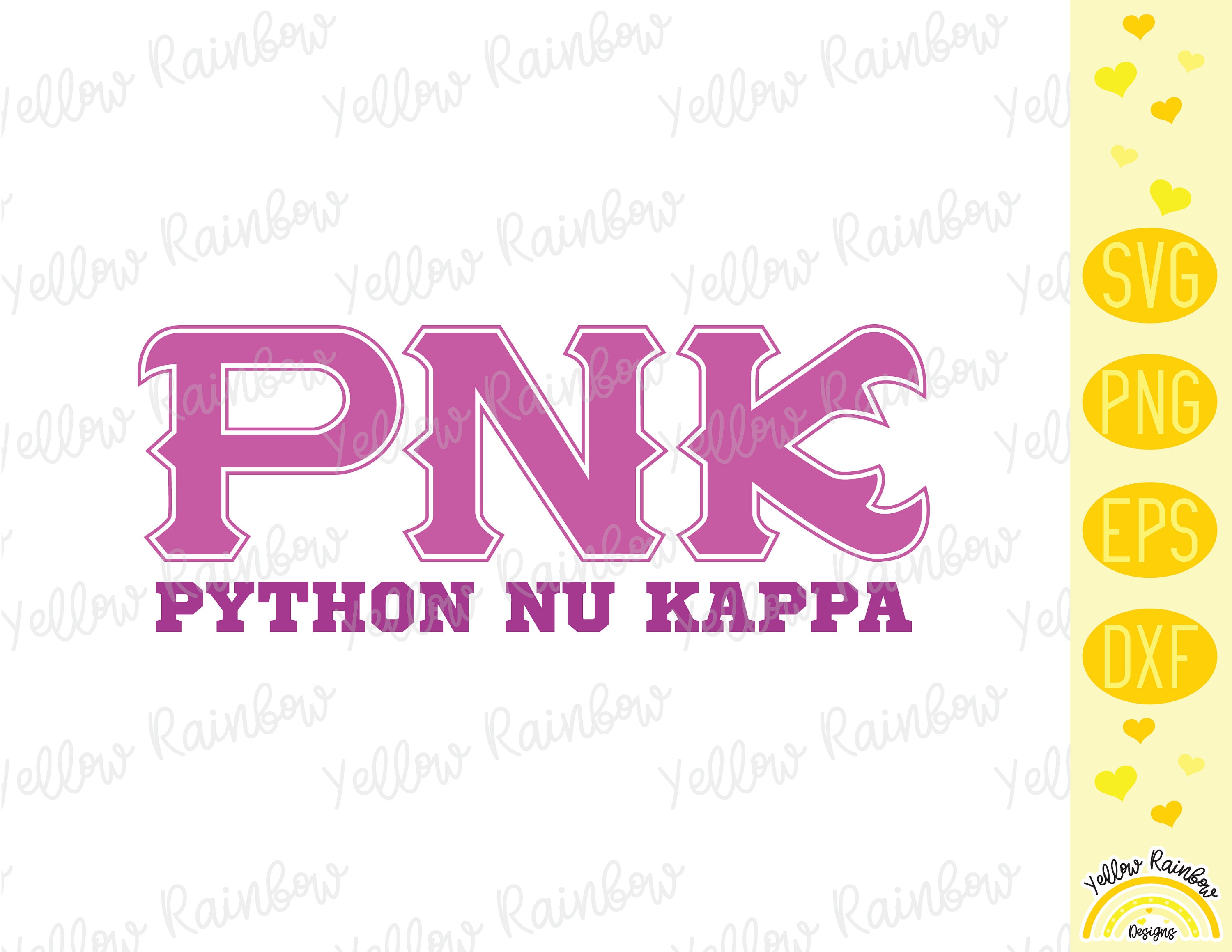 Python Nu Kappa Logo Cutting Files in Svg Eps Dxf and Png | Etsy