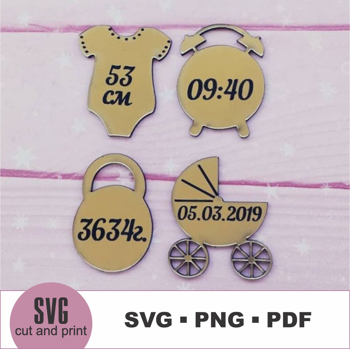 Baby Stat Announcement Template SVG Birth Announcement Svg, Baby Stats ...