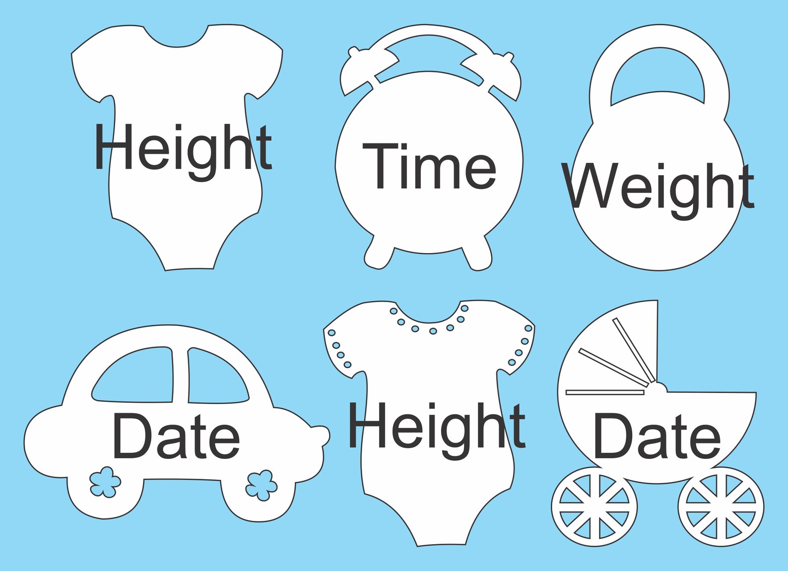 Baby Stat Announcement Template SVG Birth Announcement Svg, Baby Stats ...