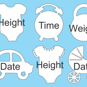 Baby Stat Announcement Template SVG Birth Announcement Svg, Baby Stats ...