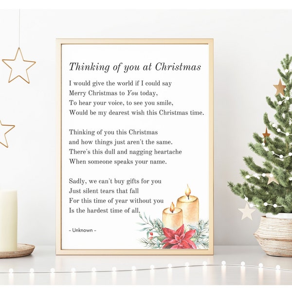 Christmas in Heaven Poem - Etsy
