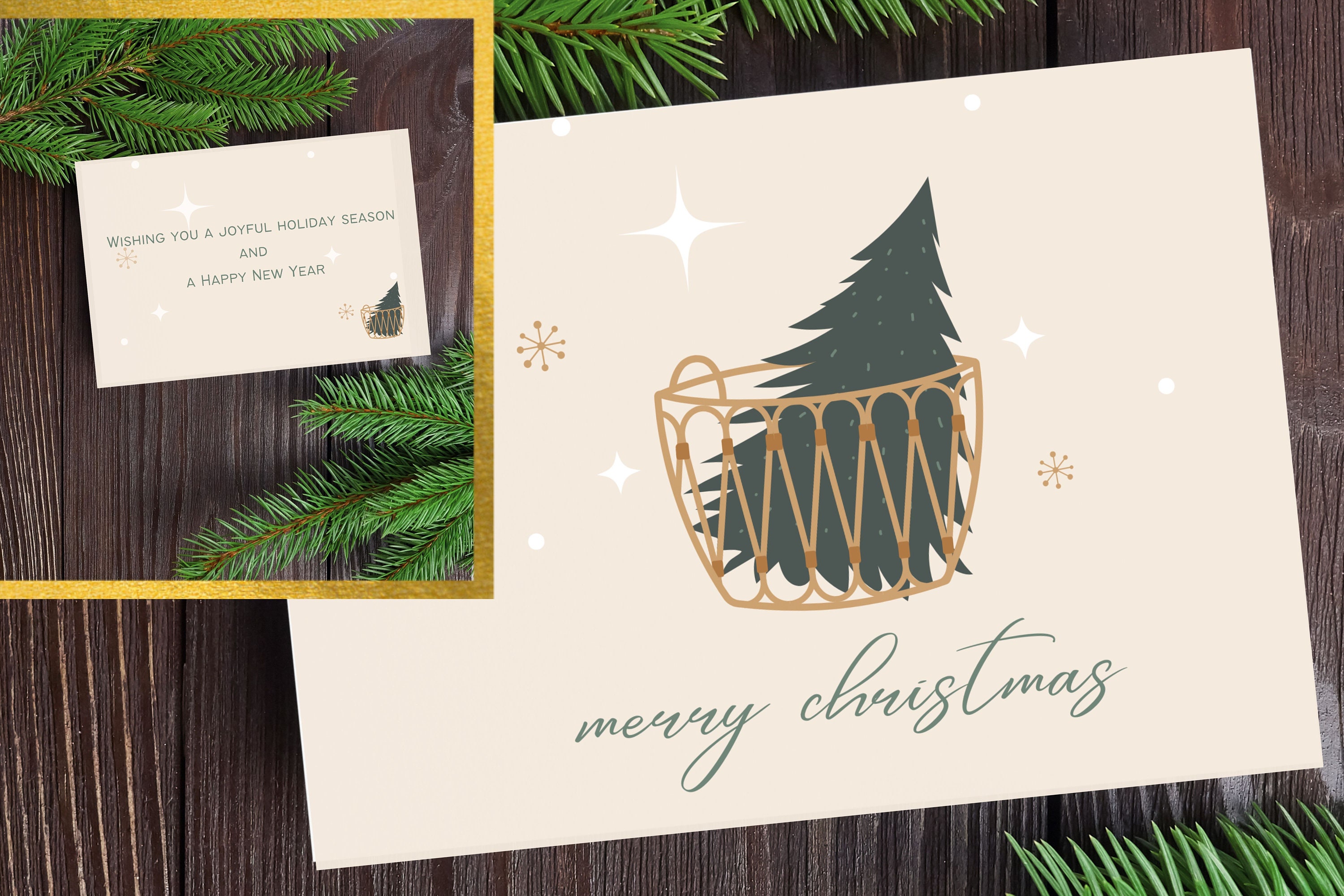 Printable Christmas Card 5x7 Landscape Digital Download 5x7 - Etsy