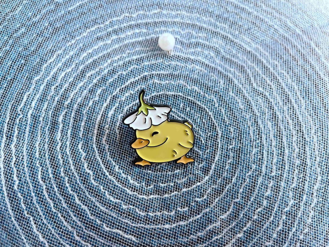 Duck Enamel Pin Cute Floral Duck Animal Hard Enamel Pins Label - Etsy ...